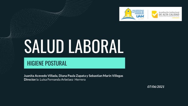 CAPACITACIÓN HIGIENE POSTURAL | Genially