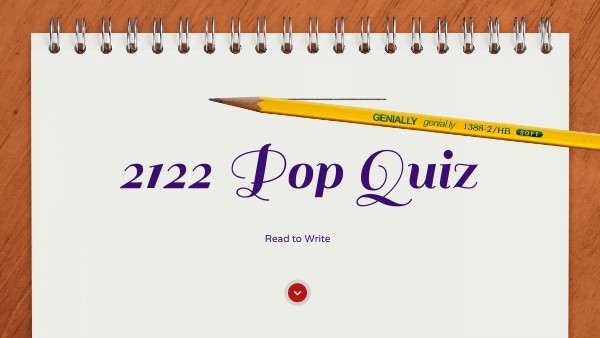 ACADEMIC WRITING POP QUIZ | Genially