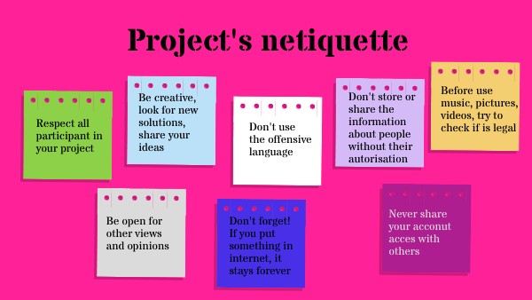 Project's netiquette