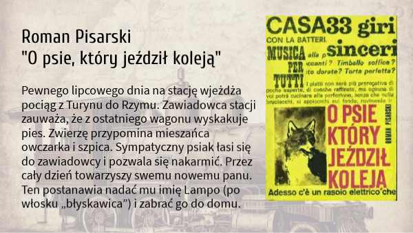 O psie, który jeździł koleją | Genially