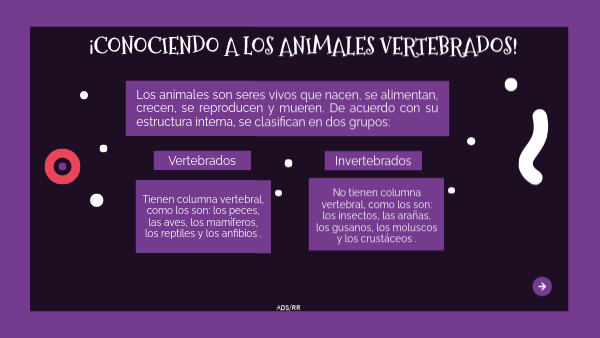 Los animales vertebrados