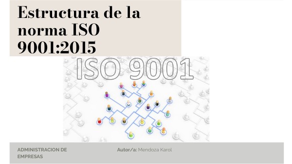 Estructura de la norma ISO 9001:2015 | Genially