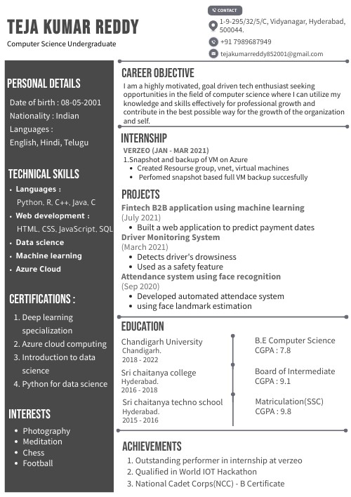 RESUME pro | Genially