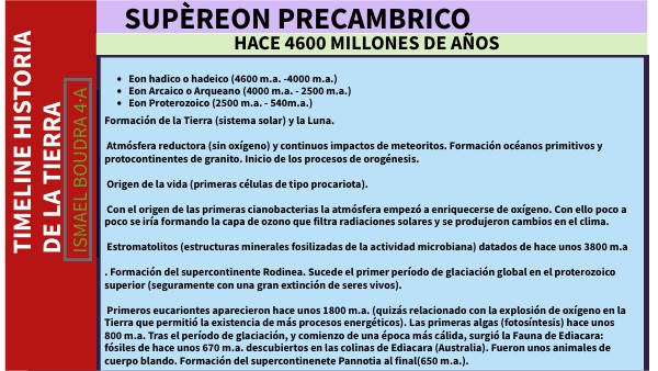 HISTORIA DE LA TIERRA | Genially