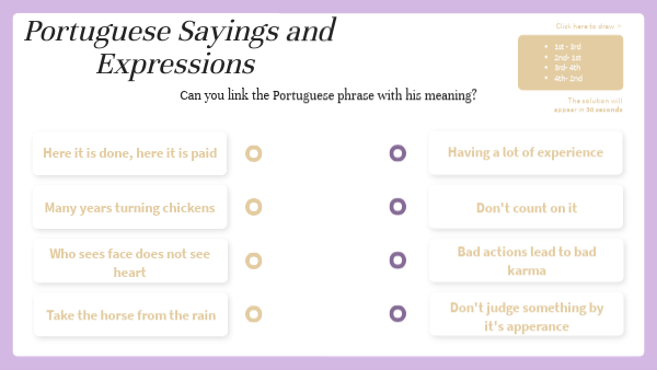 Portuguese Sayings and Expressions