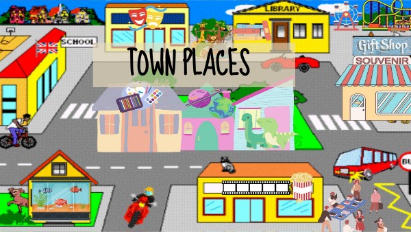 Unit 1 town places game | Genially