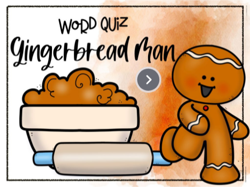 Word Training: Gingerbread Man | Genially