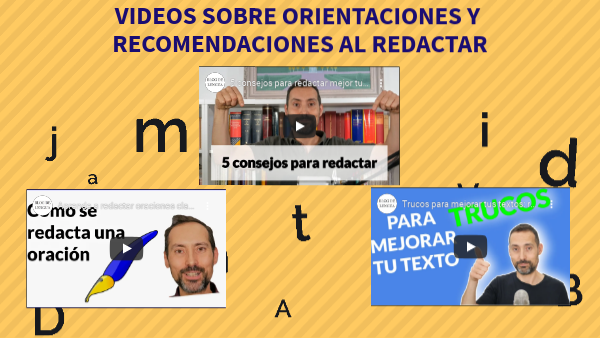 RECOMENDACIONES A REDACTAR | Genially