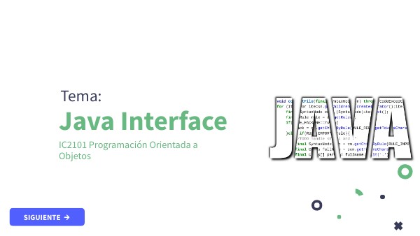 IC2101 Interfaces en Java | Genially