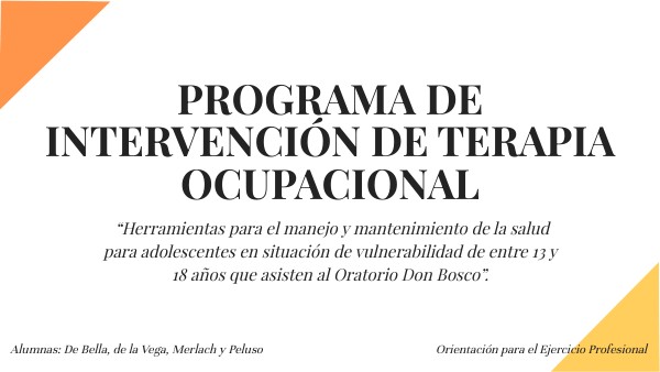 Programa De Intervencion | Genially