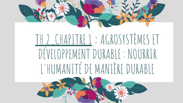 Seconde_Agrosystèmes | Genially