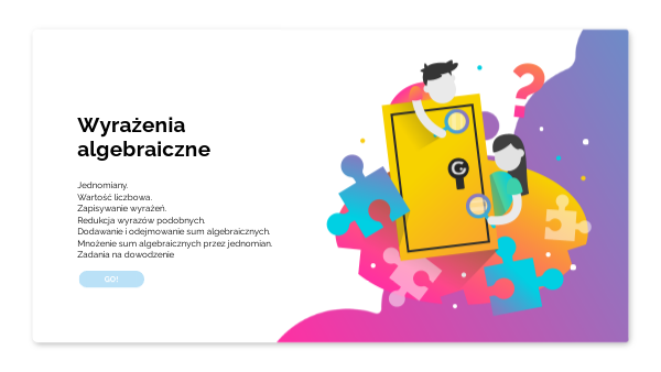 Wyrażenia algebraiczne - egzamin | Genially