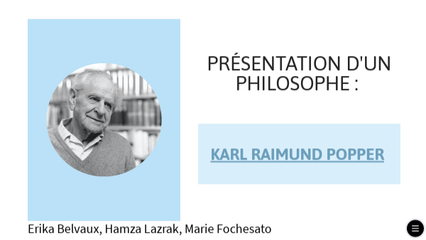 Présentation d'un philosophe - Popper | Genially