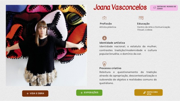 Joana de Vasconcelos | Genially