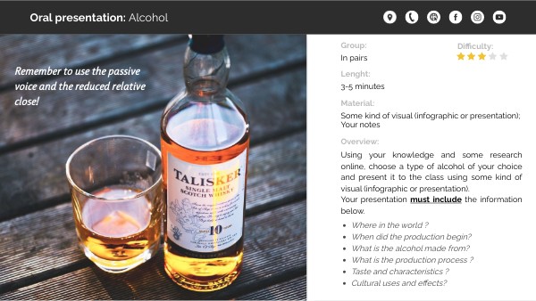 B1 - B2 Alcohol Presentation | Genially