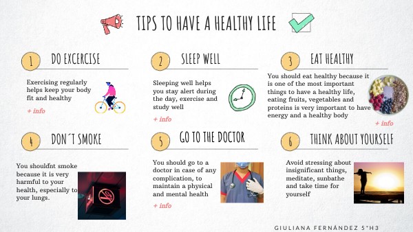 How to have a healthy life | Genially