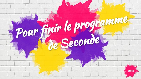 Fin de 2nde | Genially