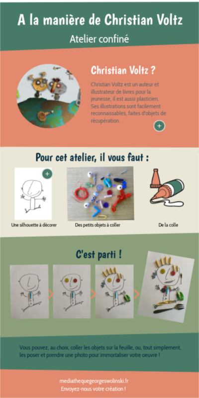 Atelier confiné : à la manière de Christian Voltz | Genially