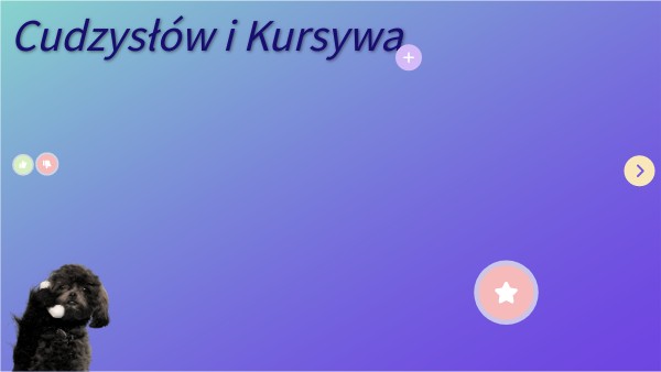 Cudzysłów i Kursywa | Genially
