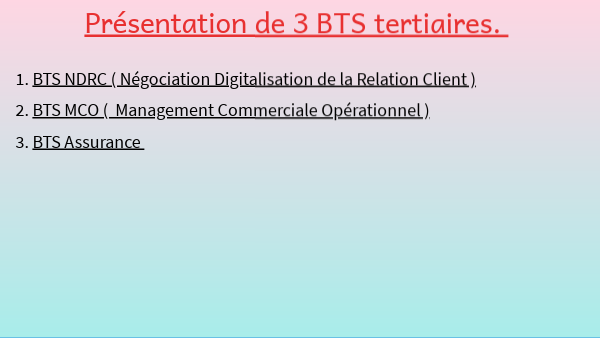 Présentation BTS | Genially