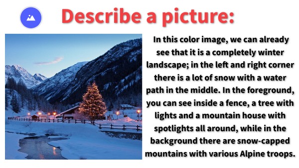 Describe a picture | Genially