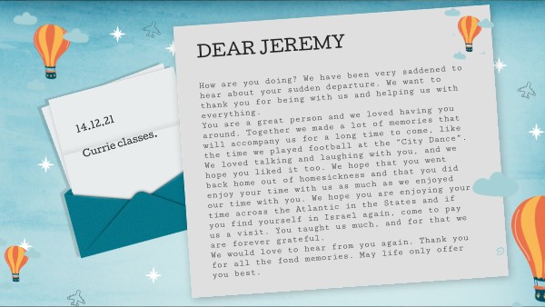 DEAR JEREMY | Genially