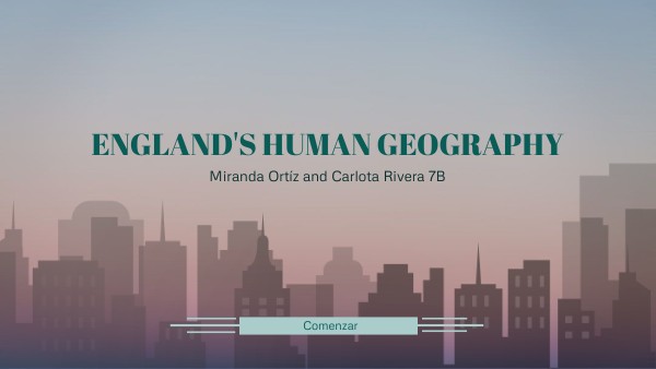 England's Human Geography/ History