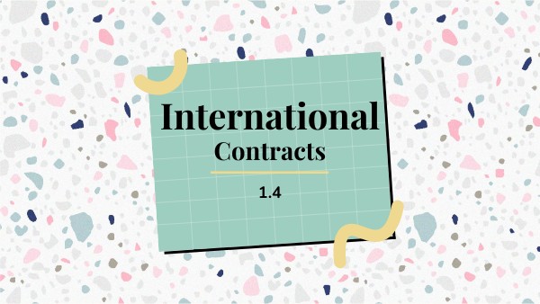 International contracts 1.3