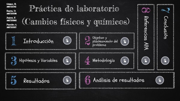 Lab 2. Cambios físicos y químicos | Genially
