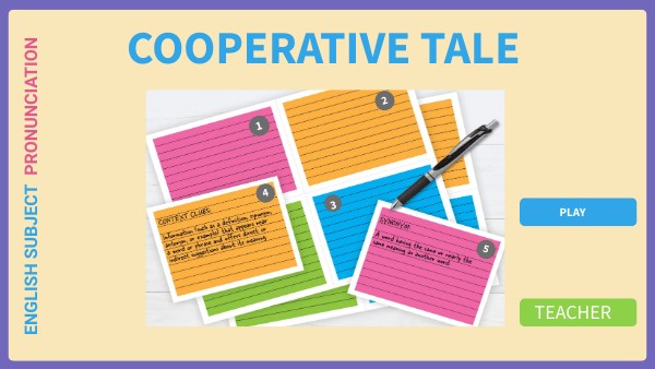 COOPERATIVE TALE RESOURCE - ORAL SKILL