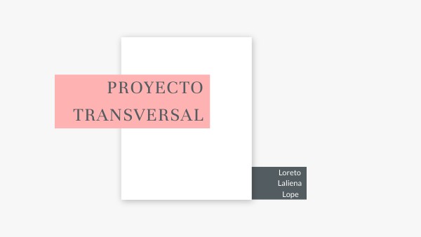 PROYECTO TRANSVERSAL