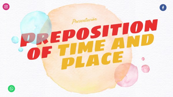 preposition of time and place | Genially