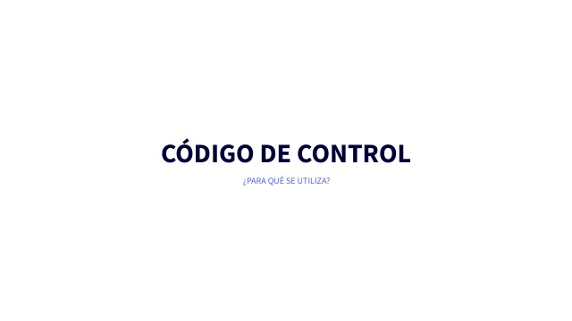 video codigo de control