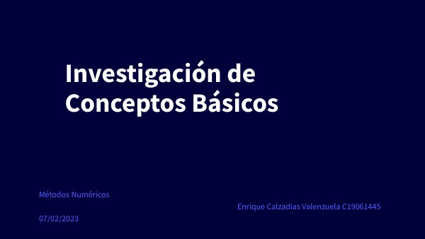 Investigación Conceptos Básicos