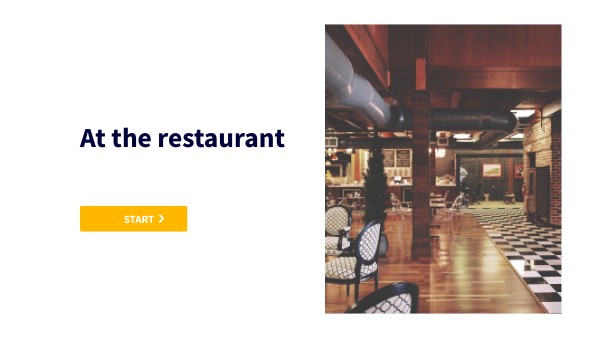 At the restaurant- dialogues | Genially