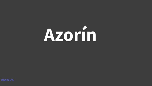 Biografía Azorín izham