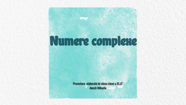 Numere complexe