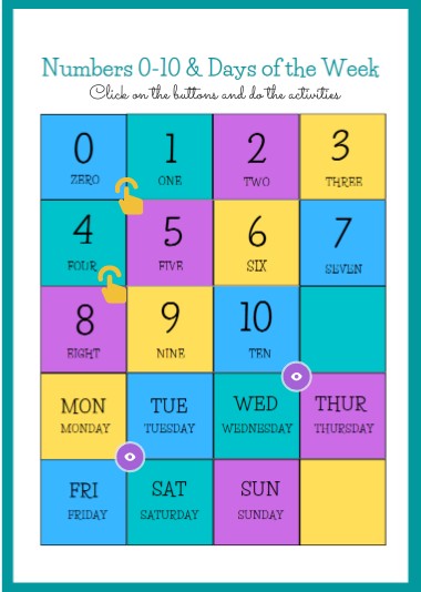 Numbers 0-10 / Days of the Week | Genially