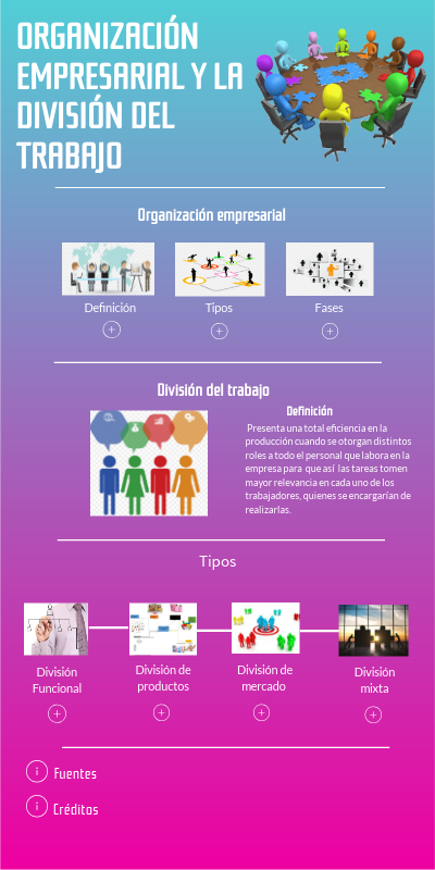 Organización empresarial y división del trabajo
