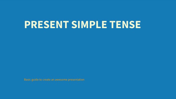 PRESENT SIMPLE TENSE | Genially