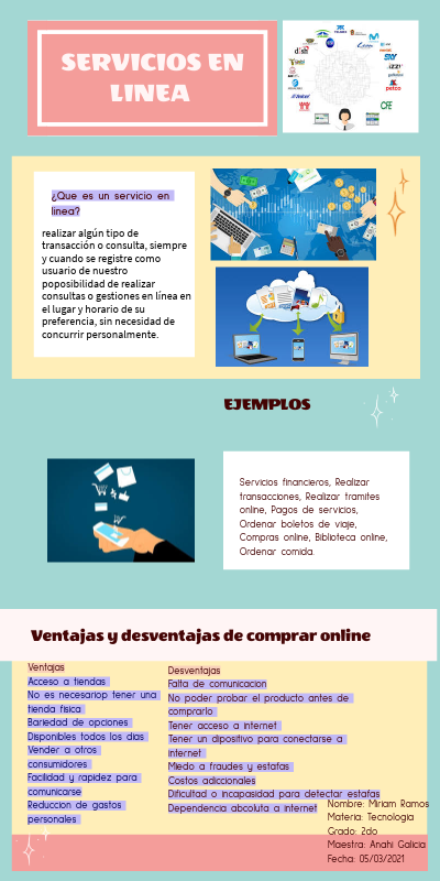 infografía-servicios en linea | Genially