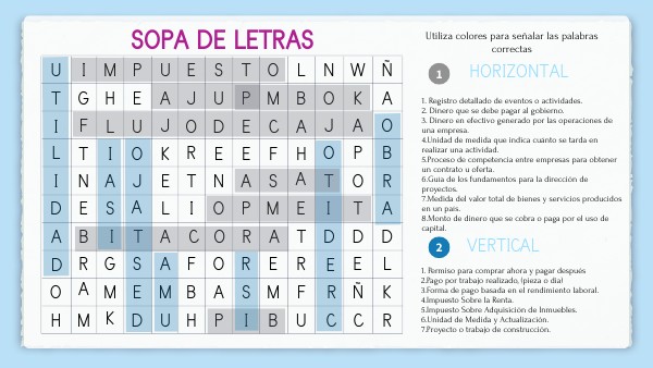 SOPA DE LETRAS | Genially