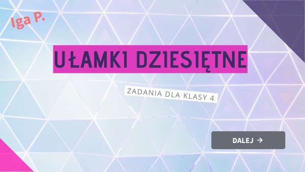 Ułamki Dziesiętne