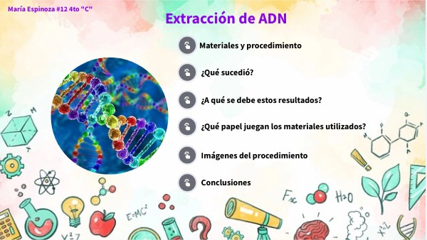 Extracción de ADN - María Espinoza | Genially