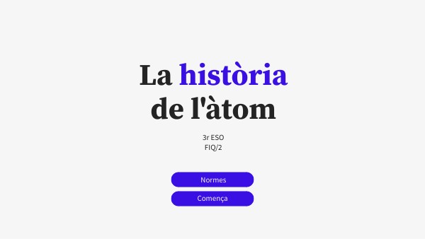 3r ESO. La història de l'àtom | Genially