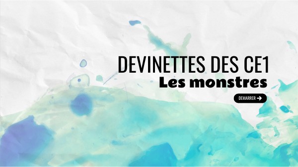 Devinettes des monstres | Genially