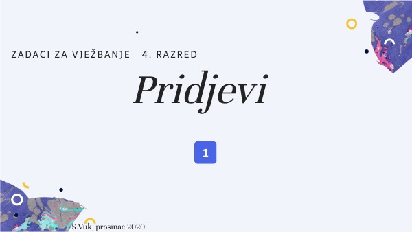 Posvojni pridjevi za 4.r., vježba | Genially