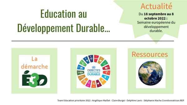 Education au développement durable | Genially