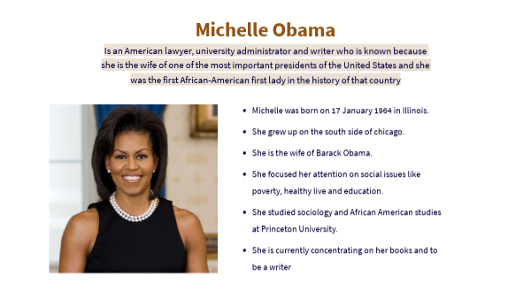 Michelle Obama | Genially