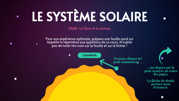 Physique 5eme le système solaire | Genially